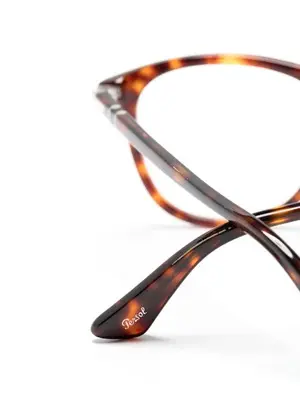 Persol Tortoiseshell-effect Round-frame Glasses