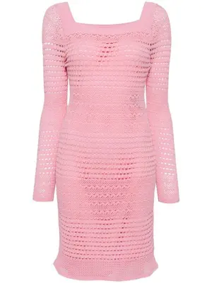 TOM FORD Open-knit Minidress - Pink