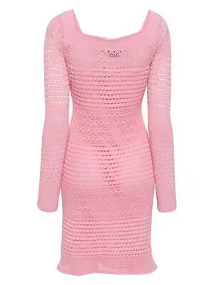 TOM FORD Open-knit Minidress - Pink