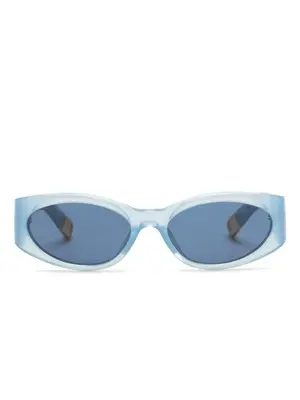 Jacquemus Les Lunettes Ovalo Sunglasses - Blue
