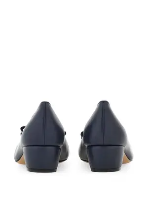 FERRAGAMO Vara 30mm Leather Pumps - Blue