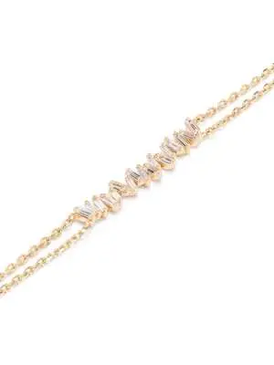 SUZANNE KALAN 18kt Yellow Diamond Bar Bracelet - Gold