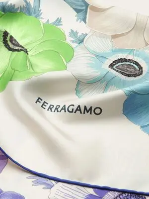 FERRAGAMO Floral-print Silk Scarf