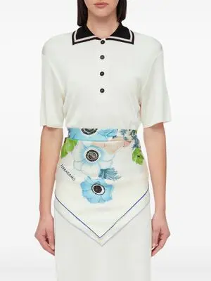 FERRAGAMO Floral-print Silk Scarf