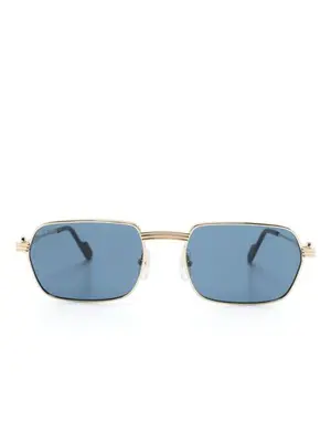 CARTIER Rectangle-frame Sunglasses - Gold