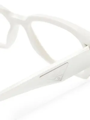 Prada Logo-plaque Square-frame Glasses