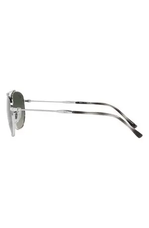 Ray-ban 57mm Gradient Aviator Sunglasses - Silver