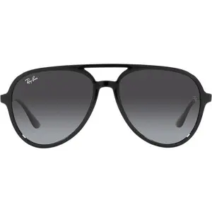 Ray-ban 57mm Gradient Aviator Sunglasses - Black/grey Gradient