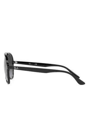 Ray-ban 57mm Gradient Aviator Sunglasses - Black/grey Gradient