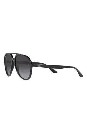 Ray-ban 57mm Gradient Aviator Sunglasses - Black/grey Gradient