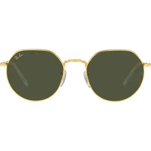 Ray-ban Jack Round Sunglasses - Legend Gold/green