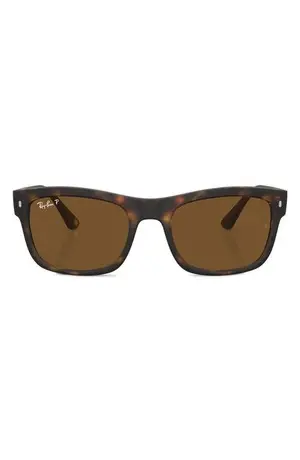 Ray-ban 56mm Polarized Square Sunglasses - Matte Hvna