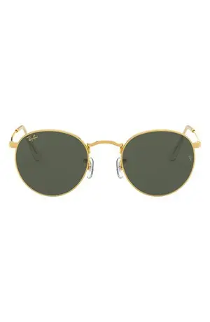 Ray-ban 53mm Round Frame Sunglasses - Legend Gold/ Green
