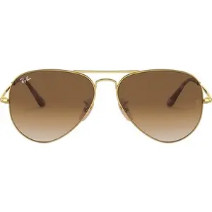Ray-ban Aviator Metal Ii 58mm Gradient Sunglasses - Gold/brown Gradient