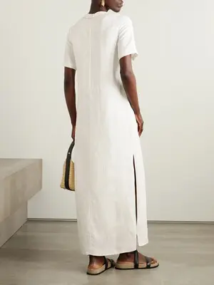Brunello Cucinelli Bead-embellished Twill Midi Dress - Off-white