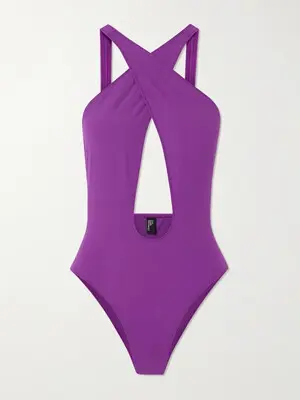 Lisa Marie Fernandez Pretzel Swimsuit - Purple