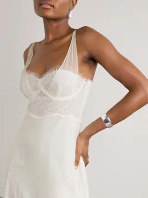 Costarellos Semeli Lace-trimmed Gown