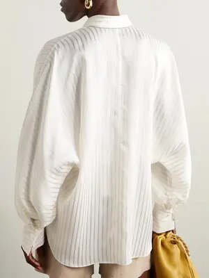 Brunello Cucinelli Striped Satin Shirt