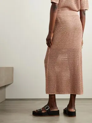 Brunello Cucinelli Sequin-embellished Midi Skirt