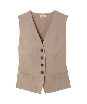 Brunello Cucinelli Single Breasted Vests For Women
