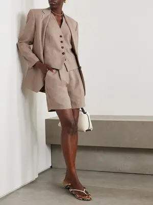 Brunello Cucinelli Linen And Wool-blend Vest