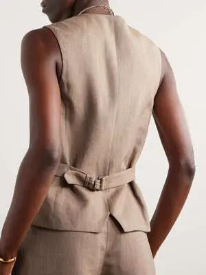 Brunello Cucinelli Linen And Wool-blend Vest