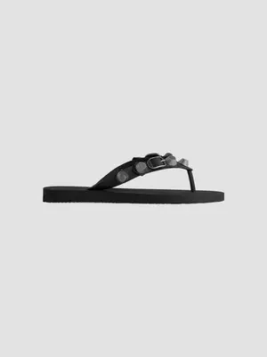 Balenciaga Cagole Thong Sandals - Black