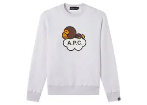 A BATHING APE X A.p.c Milo Cloud Sweatshirt