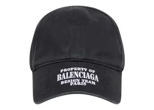 Balenciaga Property Strapback Cap - Black/white