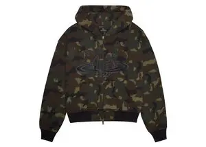 BROKEN PLANET Camo Planet Zip-up Hoodie