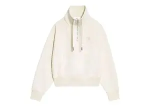 AMI Paris Ami De Coeur Half-Zip Sweatshirt - Off White