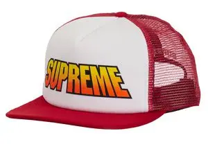 Supreme Gradient Mesh Back 5-panel Cap - Red
