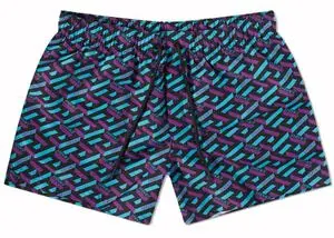Versace Geometric Print Swim Shorts