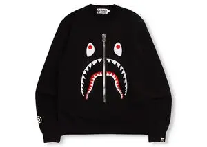 A BATHING APE Patched Shark Crewneck Sweatshirt