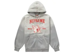 Supreme True Religion Zip Up Hooded Sweatshirt - Light Grey
