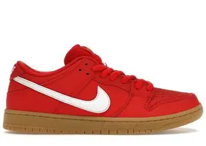 Nike Dunk Low Gum Sneakers - University Red/white/gum Light Brown