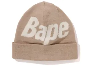 A BATHING APE Knit Cap Beanie - Beige