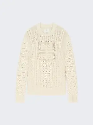 Givenchy 4g Cable-knit Sweater - Ivory