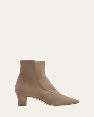 Manolo Blahnik Myconia Ankle Booties - Light Brown