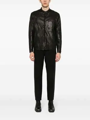 Transit Linen Tapered-leg Trousers - Black