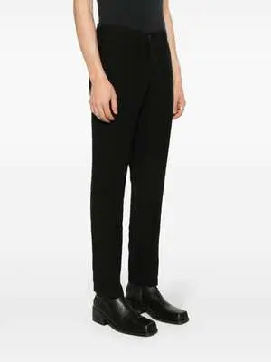 Transit Linen Tapered-leg Trousers - Black