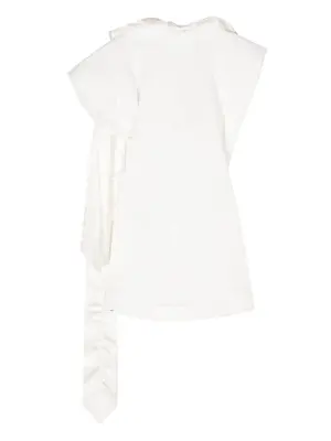 Toga Scarf-detail Ruffle-trim Blouse