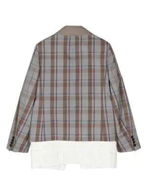 Toga Panelled Checked Blazer