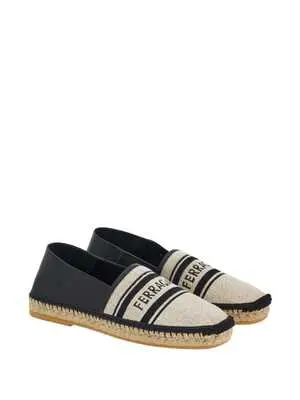 FERRAGAMO Logo-jacquard Canvas Espadrilles