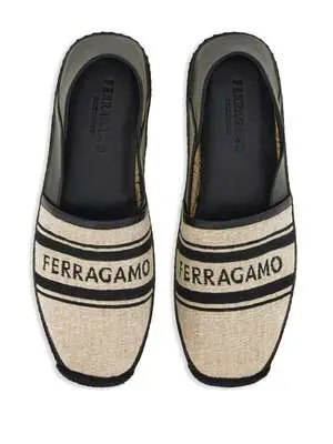 FERRAGAMO Logo-jacquard Canvas Espadrilles