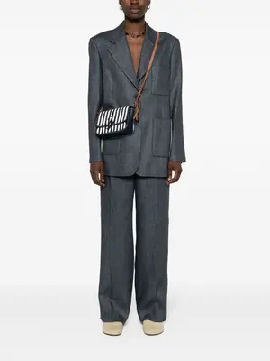 Palm Angels Single-breasted Linen Blazer