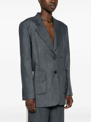 Palm Angels Single-breasted Linen Blazer