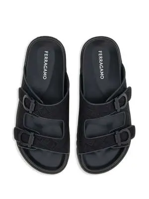 FERRAGAMO Gancini Jacquard Sandals