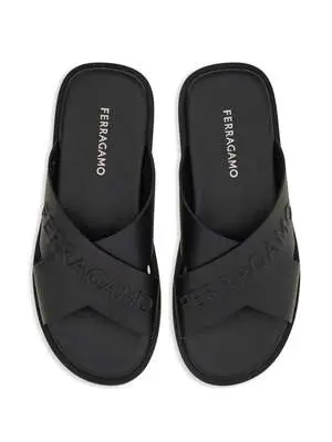 FERRAGAMO Crossover-strap Leather Sandals