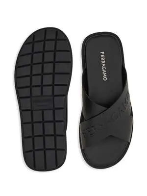 FERRAGAMO Crossover-strap Leather Sandals